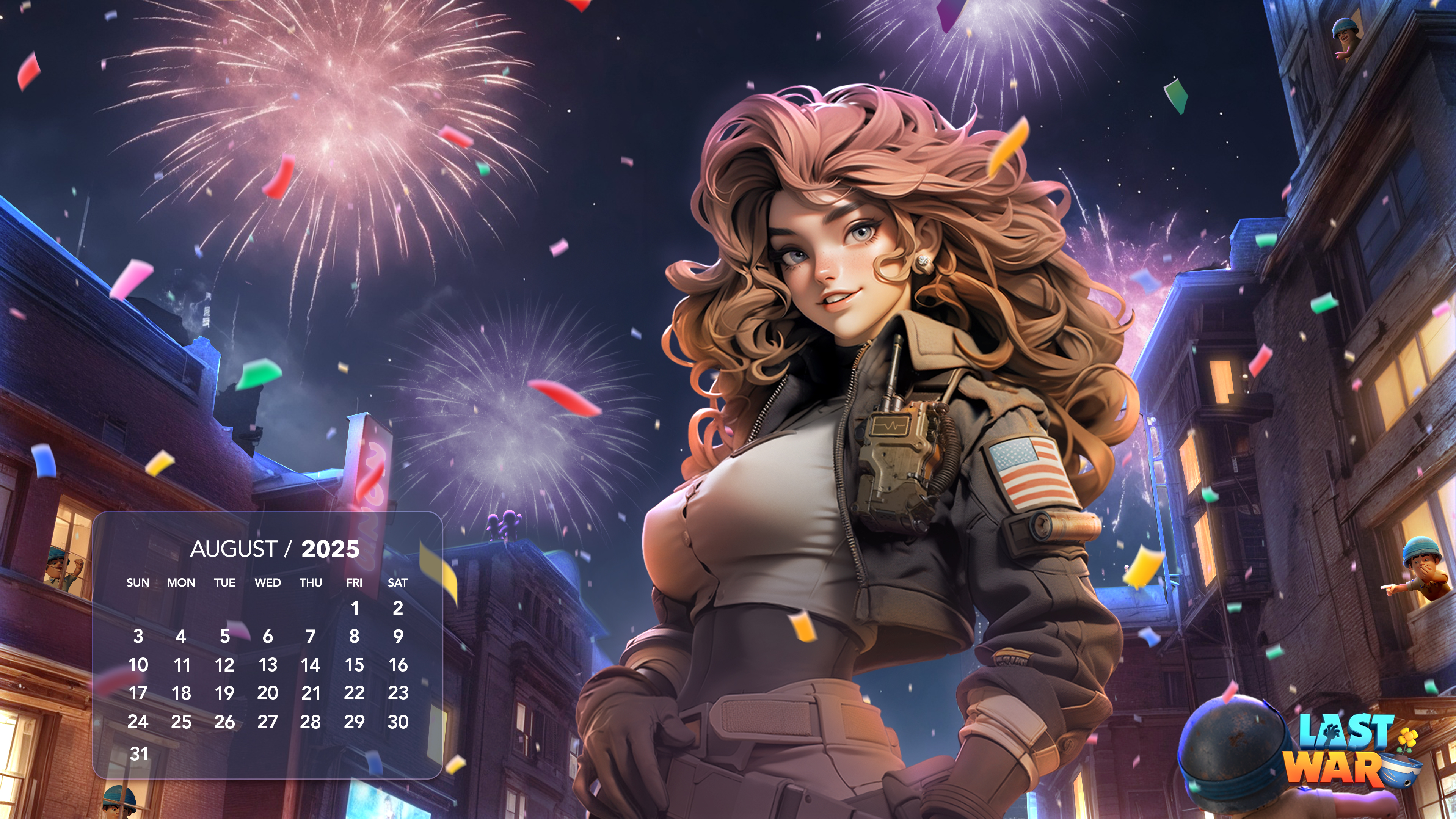 August Exclusive Wallpaper · DVA！ – Last War Support