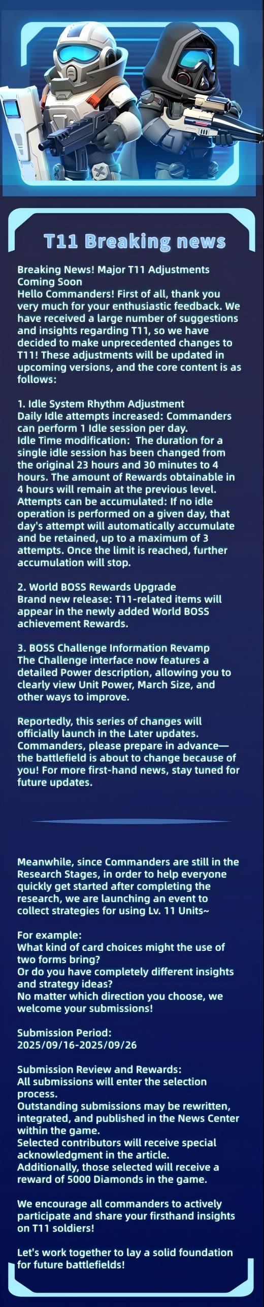 T11 Shake-Up – Last War Support